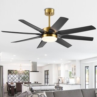 Moasis 52-inch 4-Blade Ceiling Fan with LED Light and Remote Control ...