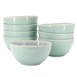 Meritage Kensington 8 Piece 6 Inch Round Stoneware Cereal Bowl Set in ...