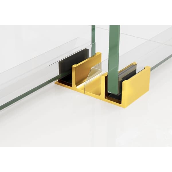 Polaris 60 in. x 78 in. Fully Frameless Glass Sliding Bypass Shower Doors with Square Hardware ...