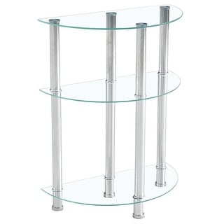 Modern 3-Tier Semicircle Glass Top Coffee Table - Bed Bath & Beyond ...