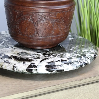 Natural Geo Decorative Black Marble Lazy Susan - Bed Bath & Beyond ...