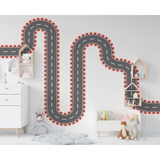 Road Racing Wall Decal Highway Vinyl Sticker Track Route Wall Decor ...