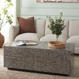 SAFAVIEH Hamza Rectangular Prism Coffee Table (Fully Assembled) - 48"W ...