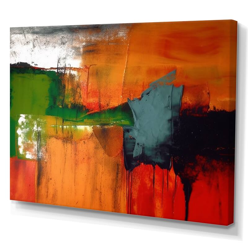 Designart "Bliss Landscapes Of Forgotten Nostalgia" Abstract Painting ...