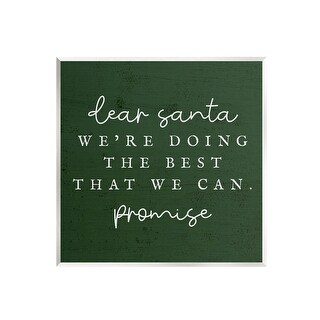 Stupell Dear Santa Best We Can Phrase Wall Plaque Art by Lil' Rue - Bed ...