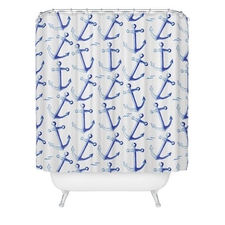 Michelle Mospens Watercolor Anchor Shower Curtain - Bed Bath & Beyond ...