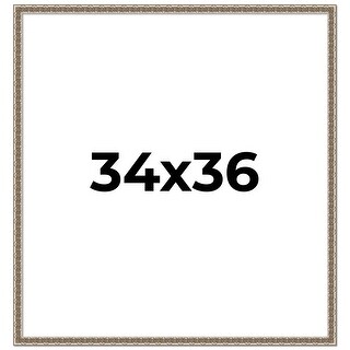 34x36 Frame Silver Versailles Ornate Solid Wood Picture Frame | 1 Inch ...