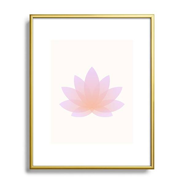 Colour Poems Minimal Lotus Flower III Metal Framed Art Print - Bed Bath ...