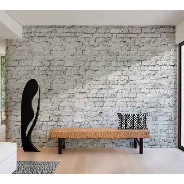 white brick pattern wallpaper