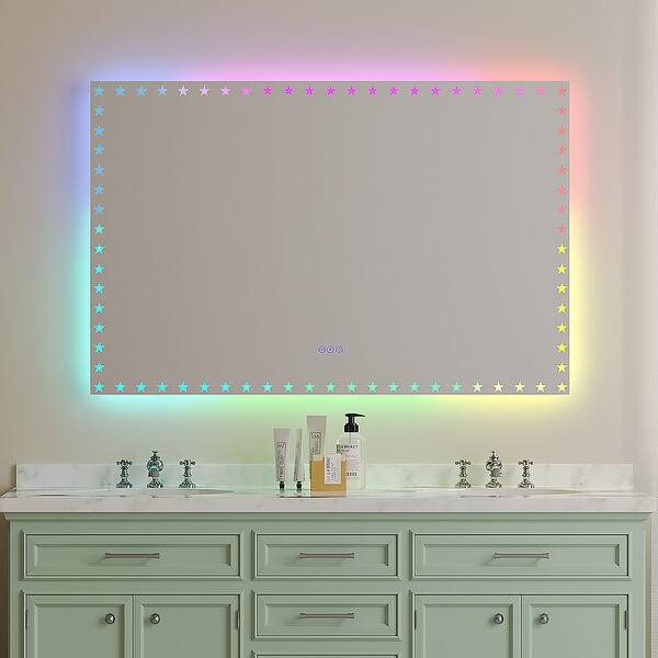 LED Bathroom Mirror with Backlit RGB Color Changing Lighted - Bed Bath ...