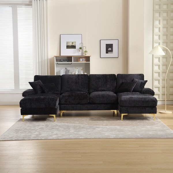 Modern large fabric sectional sofa extra wide store