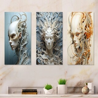 Designart - Mythical Alien Creature Painting - Aliens Metal Wall Art ...