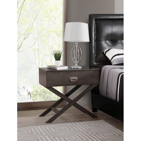 LYKE Home Ellie Smoke Gray Nightstand - Bed Bath & Beyond - 27177727