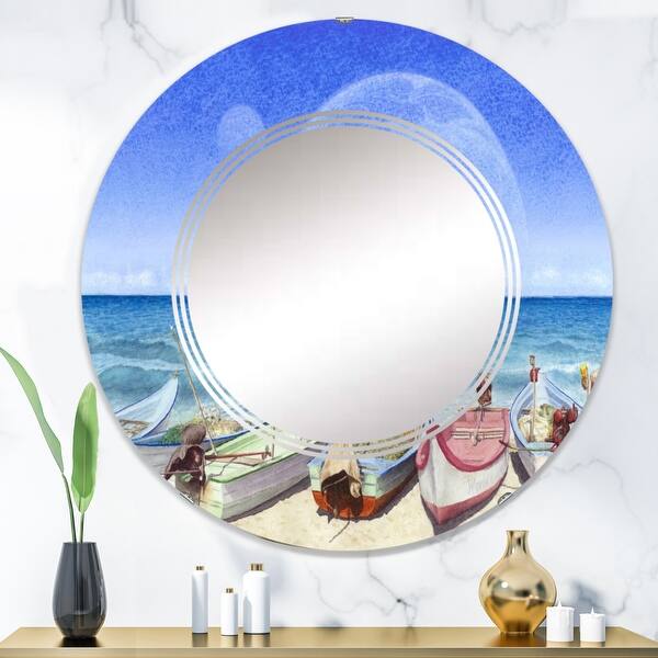 nautical framed mirror