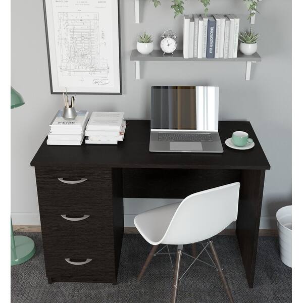 Millsboro Espresso Computer Desk with Drawers - Bed Bath & Beyond ...