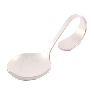 Buffet Dinner Soup Condiment Bent Handle Round Bowl Spoon - Silver - 5 ...