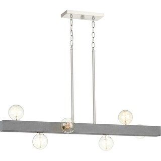 Progress Lighting Mill Beam 6 Light 42" Wide Linear Chandelier - Bed ...