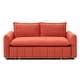 Teddy Loveseat Sofa Upholstered Sleeper Sofa, Convertible Deep Seat ...