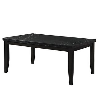 Porch & Den Merkem Rectangular Black Marble Top Dining Table - Bed Bath ...