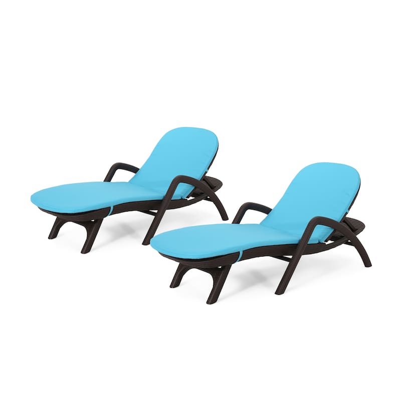 Waverly Faux Wicker Chaise Lounges (Set of 2) by Christopher Knight ...
