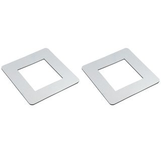 Switch Surround Plate 1 Gang Aluminum Plastic Bright Silver Grey ...