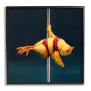 Stupell Pole Dancing Chick Framed Giclee Art Design by Lucia Heffernan ...