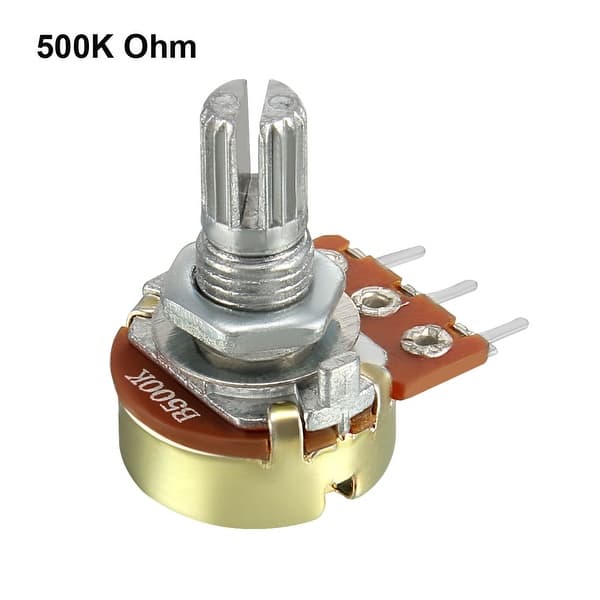 WH148 500K Ohm Variable Resistors Single Turn Rotary Carbon Film Taper ...