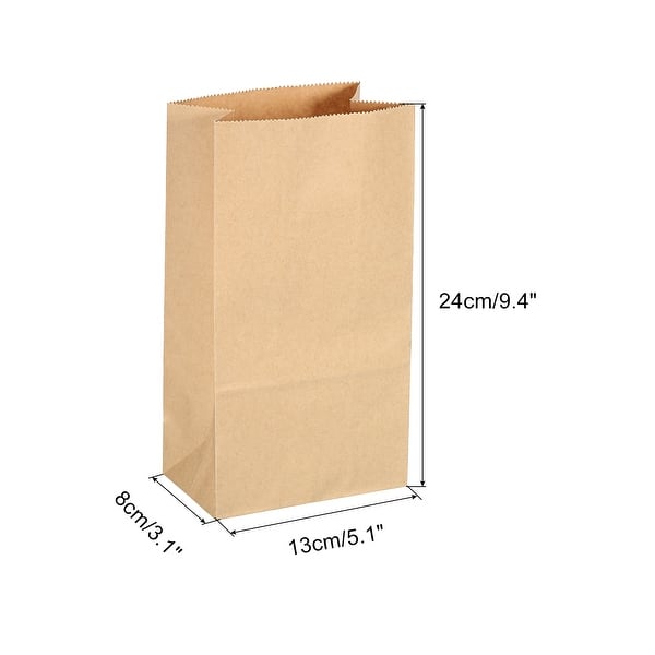 Paper Bags Brown Paper Grocery Bag 3lb 5.1x3.1x9.4 inch 70g, Pack of ...