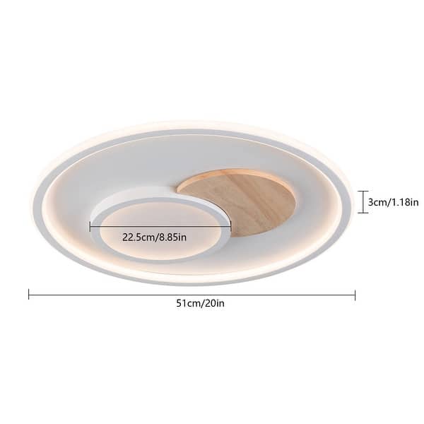 LED Ceiling Lamp Dimmable with Remote Control for Living Room - Bed ...