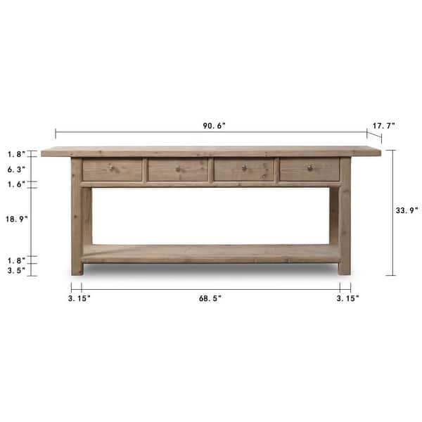 Long Amalfi Console Table with 4 Drawers 90 inches - Bed Bath & Beyond ...