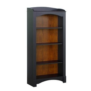 Hawksbury 4-Shelf Traditional Wood Bookcase in Espresso - Bed Bath ...
