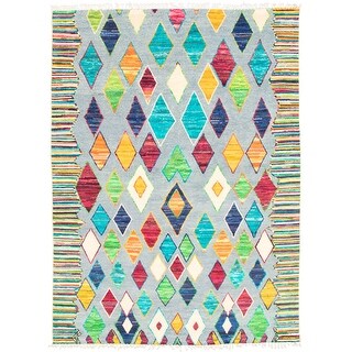 ECARPETGALLERY Hand-knotted Pak Finest Marrakesh Multi Color Wool Rug ...