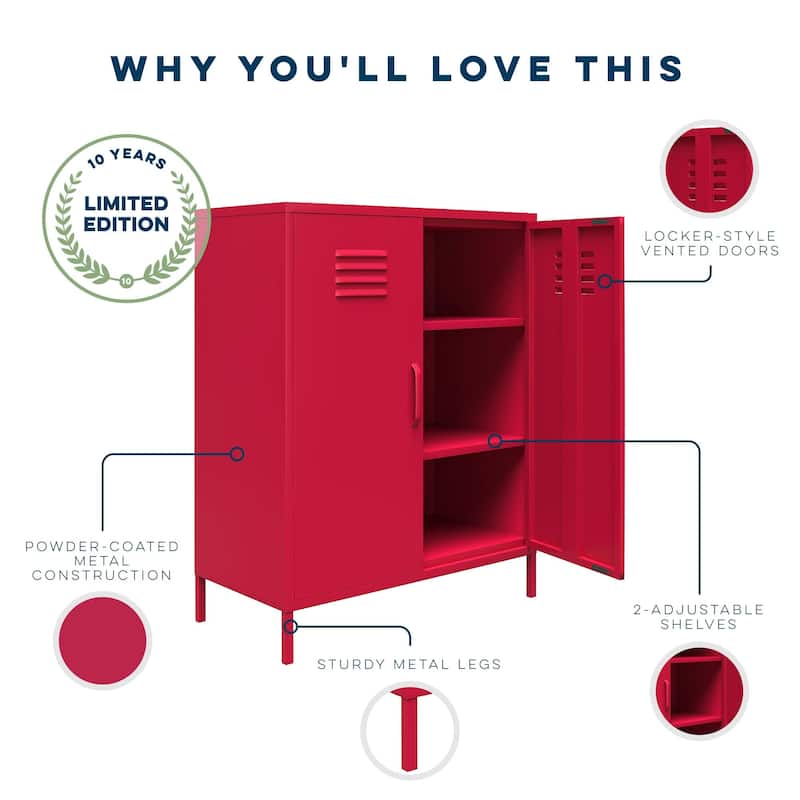 The Novogratz Cache 2 Door Metal Locker Accent Cabinet - On Sale - Bed ...