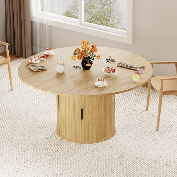 extendable round dining table 6 8