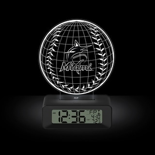 Game Time MLB Miami Marlins Color-Changing Led 3d Illusion Alarm Clock ...