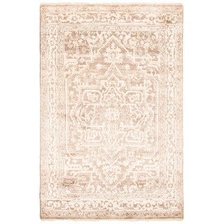 ECARPETGALLERY Hand-knotted Serapi Heritage Taupe Rug - 4'0 x 6'1 - Bed ...