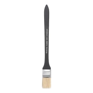 1" Width Small Paint Brush Natural Bristle with Wood Handle Tool, White ...