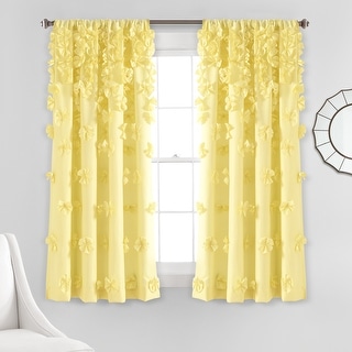 Lush Decor Riley Hand Crafted Window Curtain Single Panel - Bed Bath ...