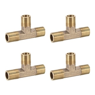 Tee Pipe Fitting 1/8NPT Male Thread T Shaped Connector Coupler 4pcs ...
