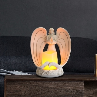 Angel Candle Holder Statue with Light, Sympathy Gift - Bed Bath ...