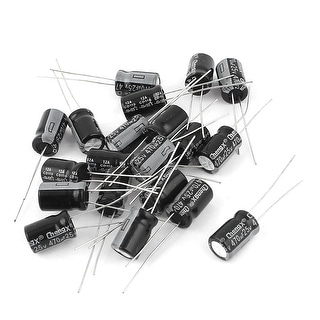 20Pcs 25V 470uF Radial Leads Cylindrical Electrolytic Capacitor 8mm x 12mm - 470uF 25V 8x12 ...
