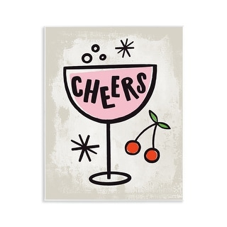 Stupell Cheers Drink & Cherries Wall Plaque Art Design By Nina Seven ...