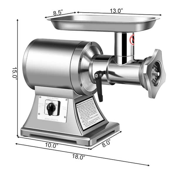 Gymax Commercial Grade Meat Grinder Stainless Steel Heavy Duty 1.5HP ...