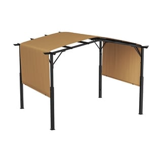 UIMOSO Outdoor Pergola, Arched Top Metal Pergola, Retractable Pergola ...