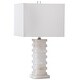SAFAVIEH Lighting 25-inch Cinder White Table Lamp - 13"x13"x24.5" - Bed ...