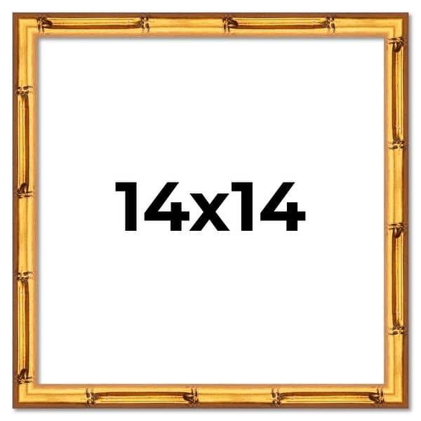 14x14 Solid Gold Bamboo Style Wood Frame - Great for Posters, Photos ...