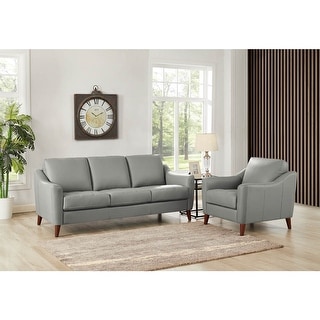 Hydeline Ersa Top Grain Leather Sofa and Chair Set - Bed Bath & Beyond - 37939356