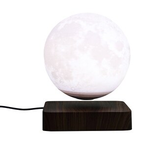 3D Magnetic Levitating Moon Lamp Floating Night Light - Brown/White ...