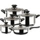 Magefesa Family 10-Piece Stainless Steel Cookware Set - Bed Bath ...