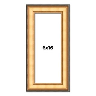 6x16 Frame Gold Plein Aire Solid Wood Picture Frame Width 2 Inches ...